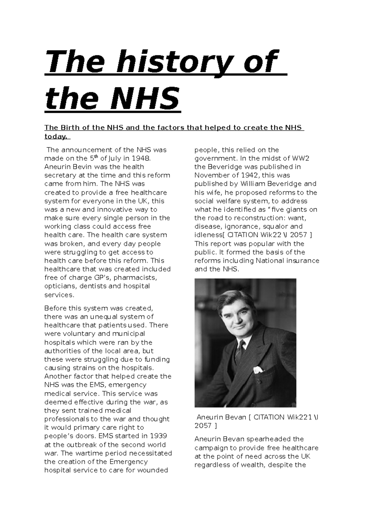 The history of the NHS2 - The history of the NHS The Birth of the NHS ...