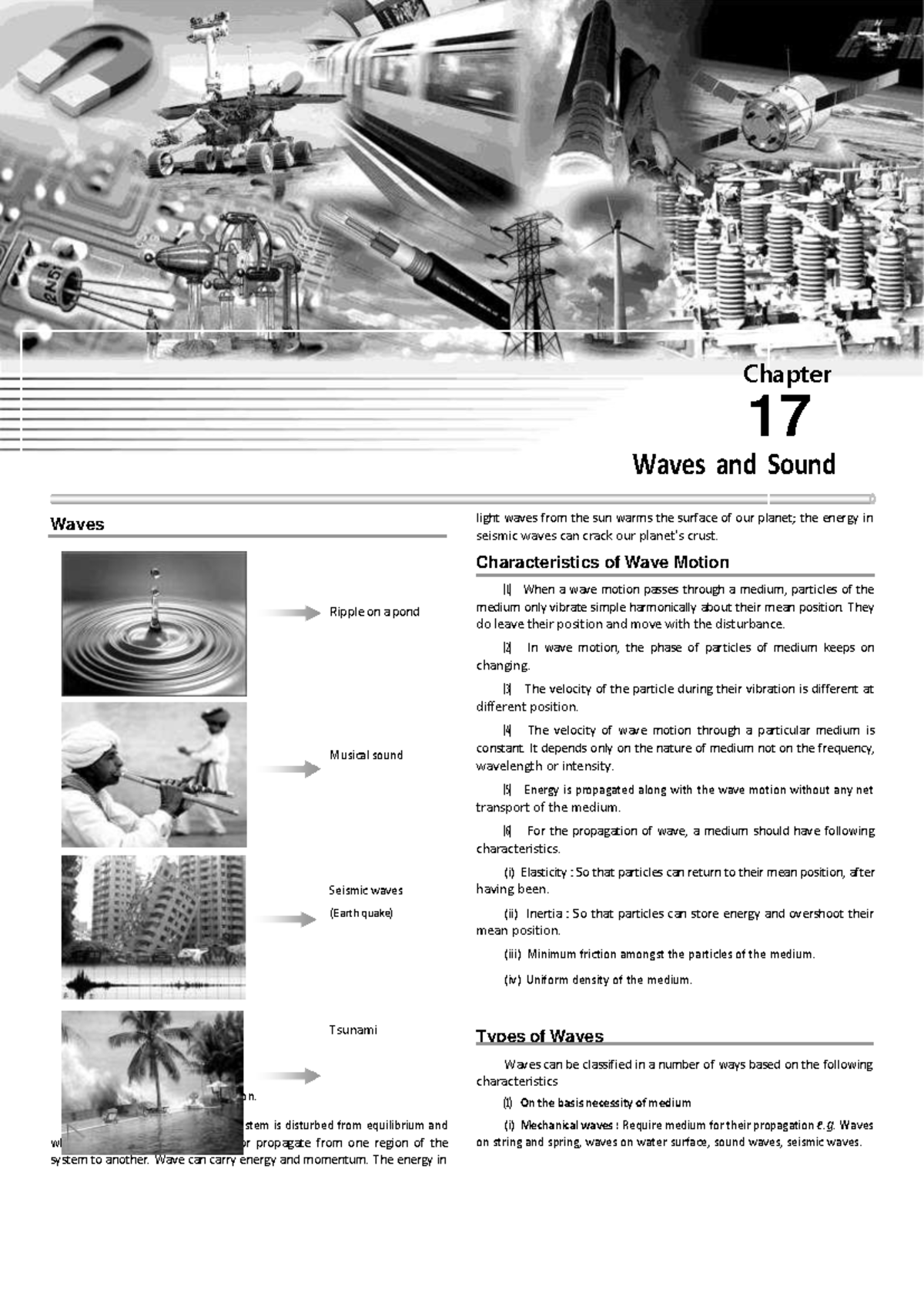 Waves AND Sounds Hysics Notes Chapter 17 Waves And Sound Waves All