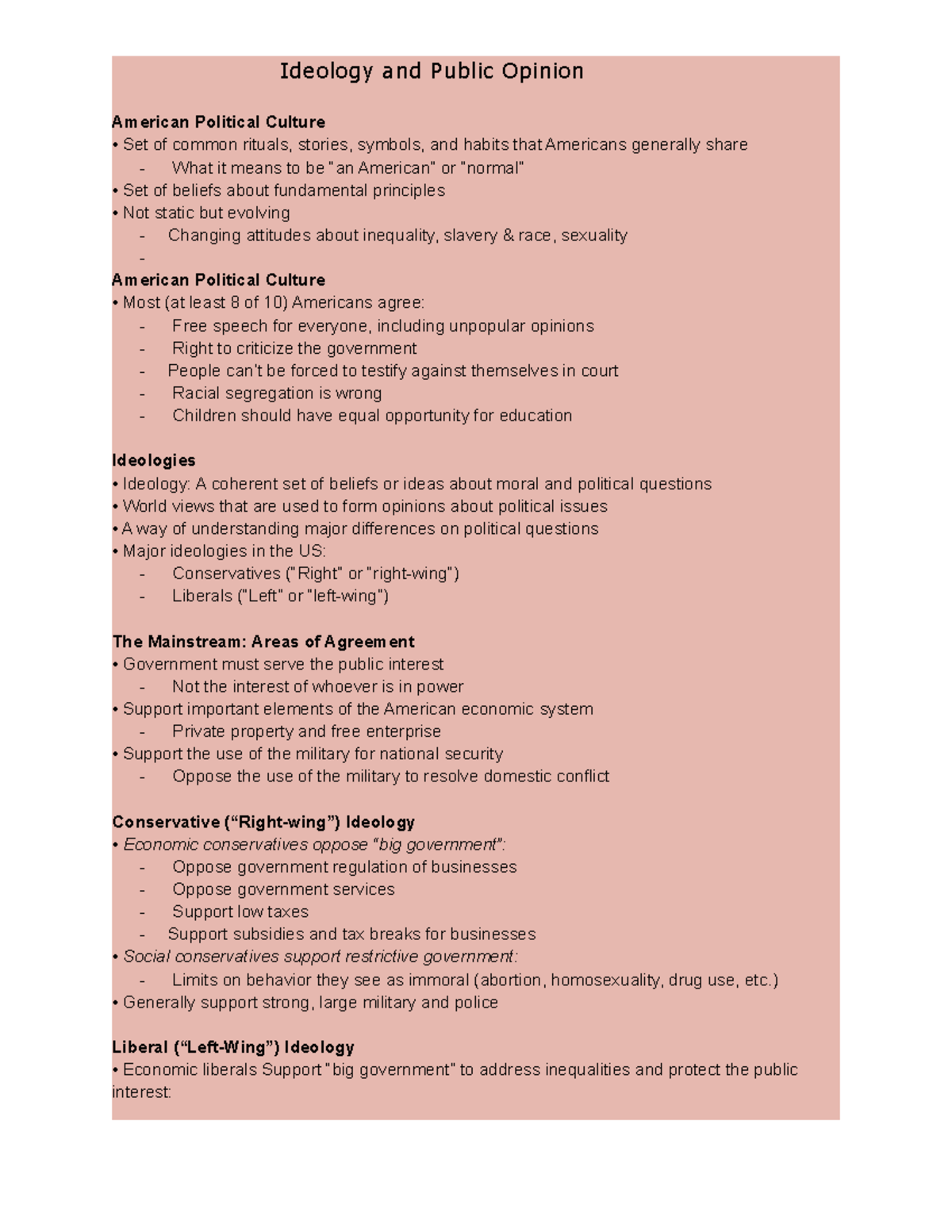 3.3 Ideology and Public Opinion - Chapter 5 - American Political ...