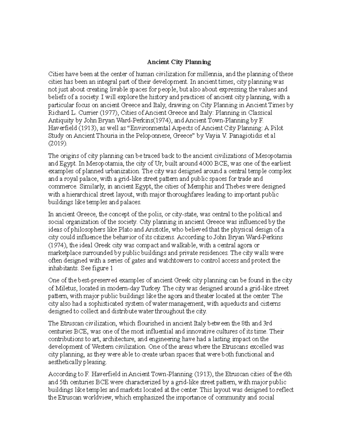 Research Essay - Ancient City Planning Cities have been at the center ...