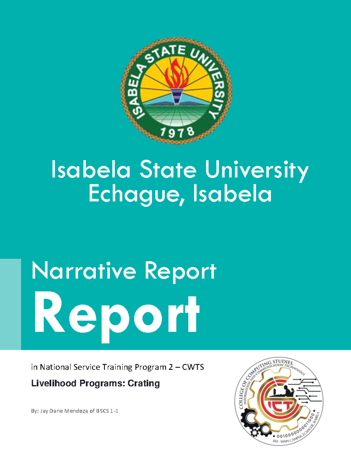 Narrative-Report week 3 - Narrative Report Report in National Service ...
