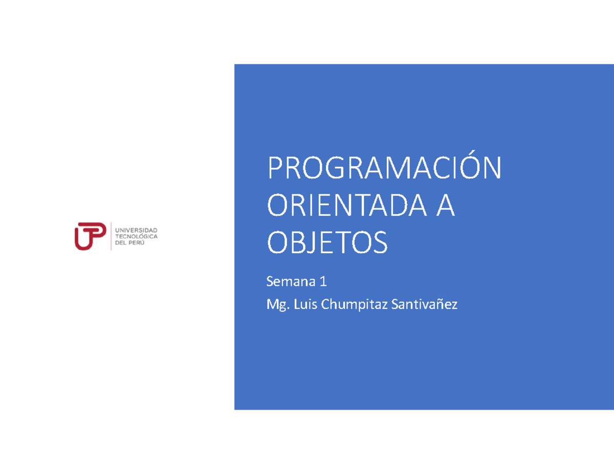 Clases de Programacion Orientada a Objeto - PROGRAMACIÓN ORIENTADA A ...