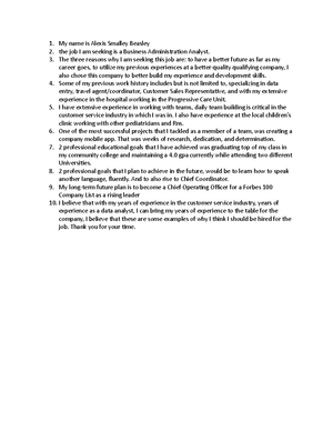 UNV-103-RS-T4 Purpose Plan Alexis Smalley Beasley - Name: Alexis ...