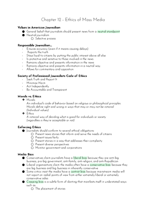 Chapter 2 - Media Effects - Media Effects Ch. 2 (8-24-21) Early Studies ...