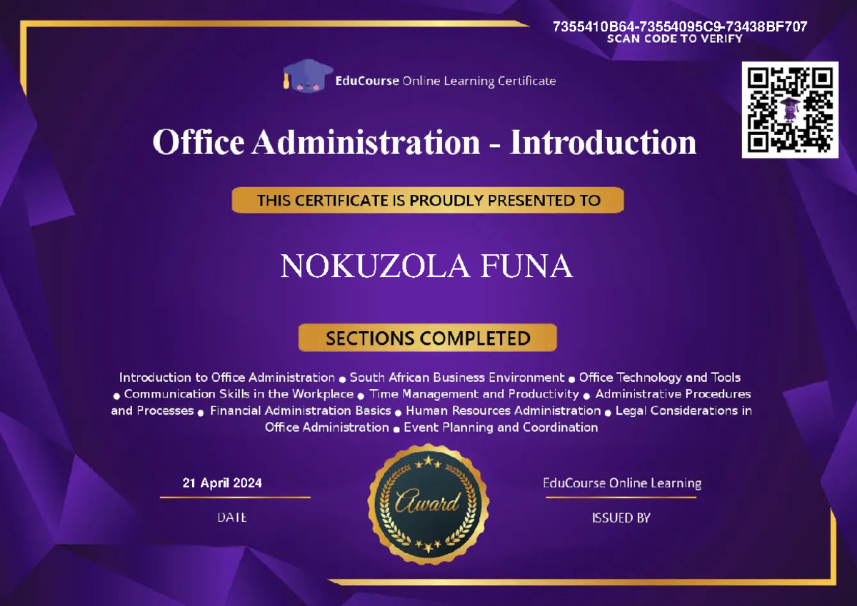 Office-Administration-Introduction-Certificate Office ...