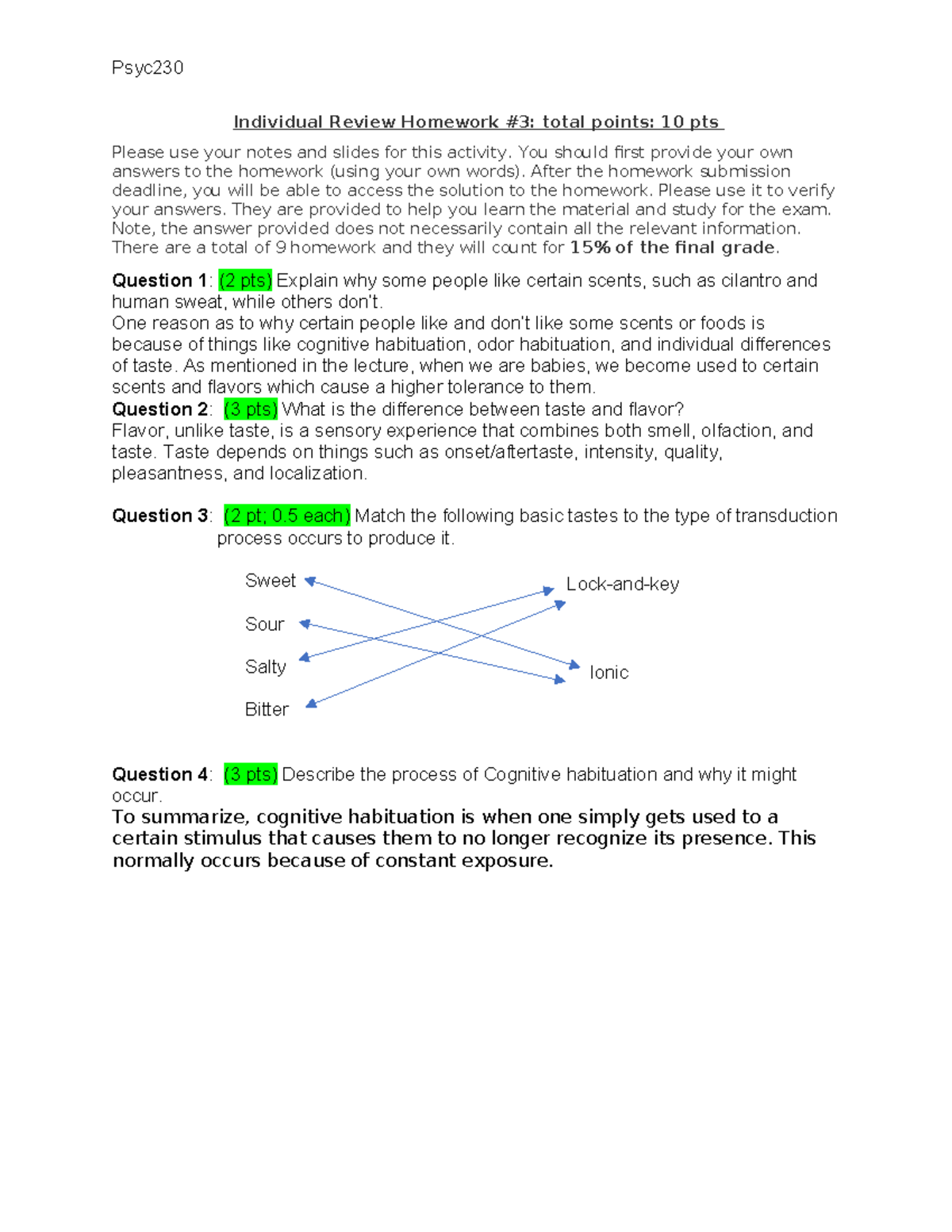 Individual Review Homework #3 for Students - Psyc Individual Review ...