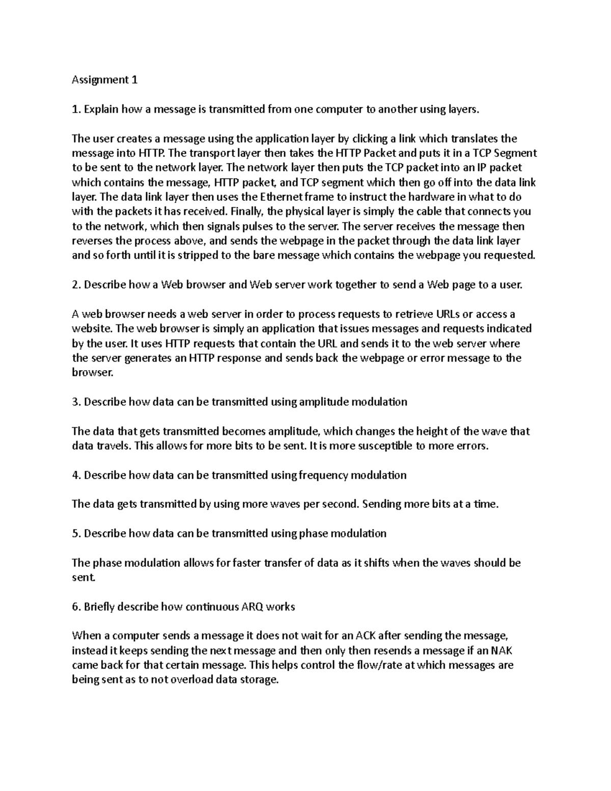 S305 Assignment 1 Assignment 1 Explain How A Message Is Transmitted s305-assignment-1-assignment-1-explain-how-a-message-is-transmitted