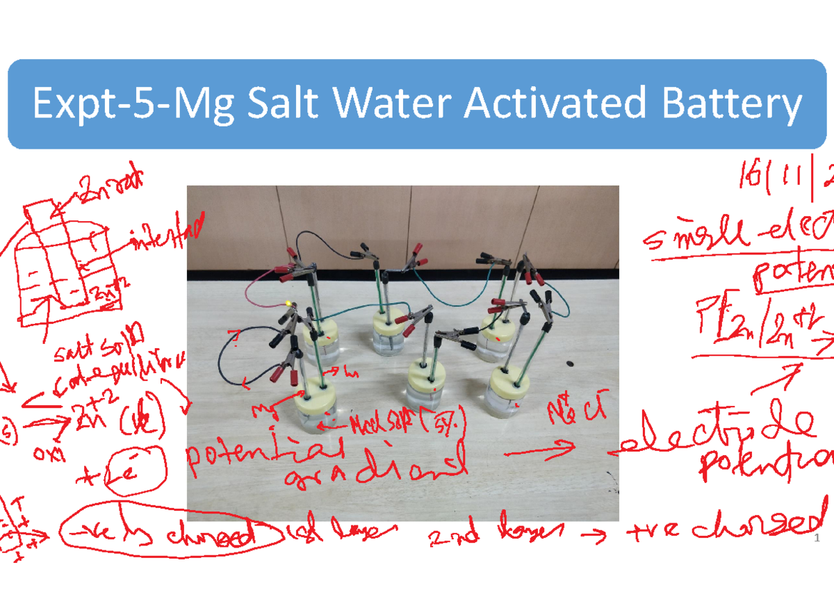 Expt-5-ppt-Mg salt water activated battery - Expt-5-Mg Salt Water ...