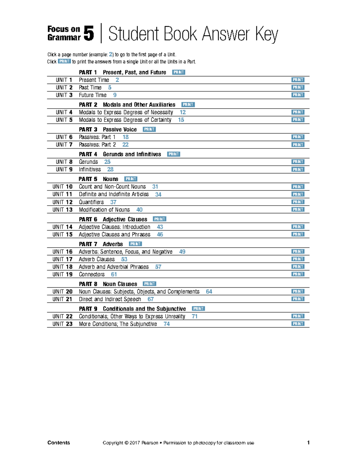 Answerkey focusongrammar ICPNA BOOK ADVANCED - Click a page number ...