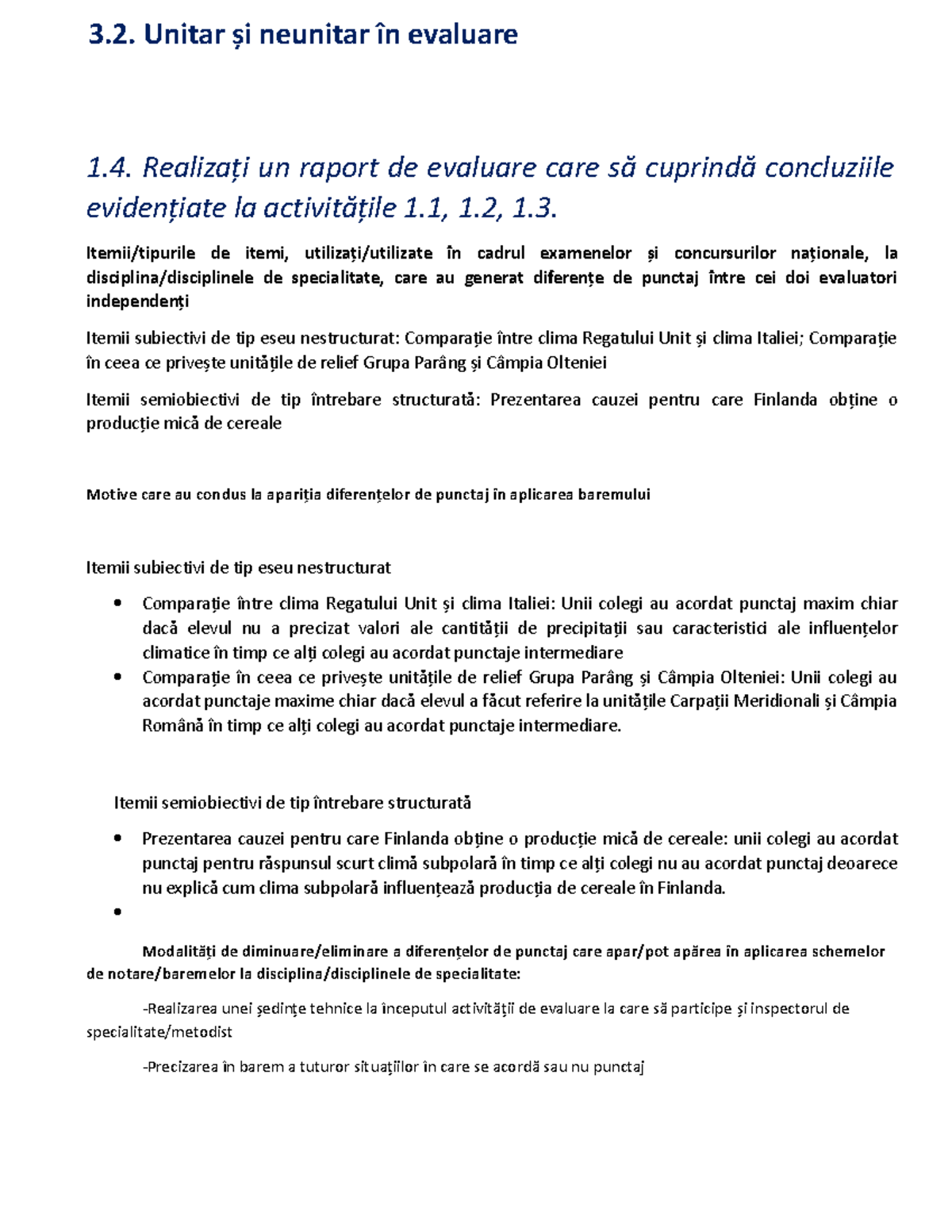 3.1.d Unitar și neunitar în evaluare - 3. Unitar și neunitar în ...