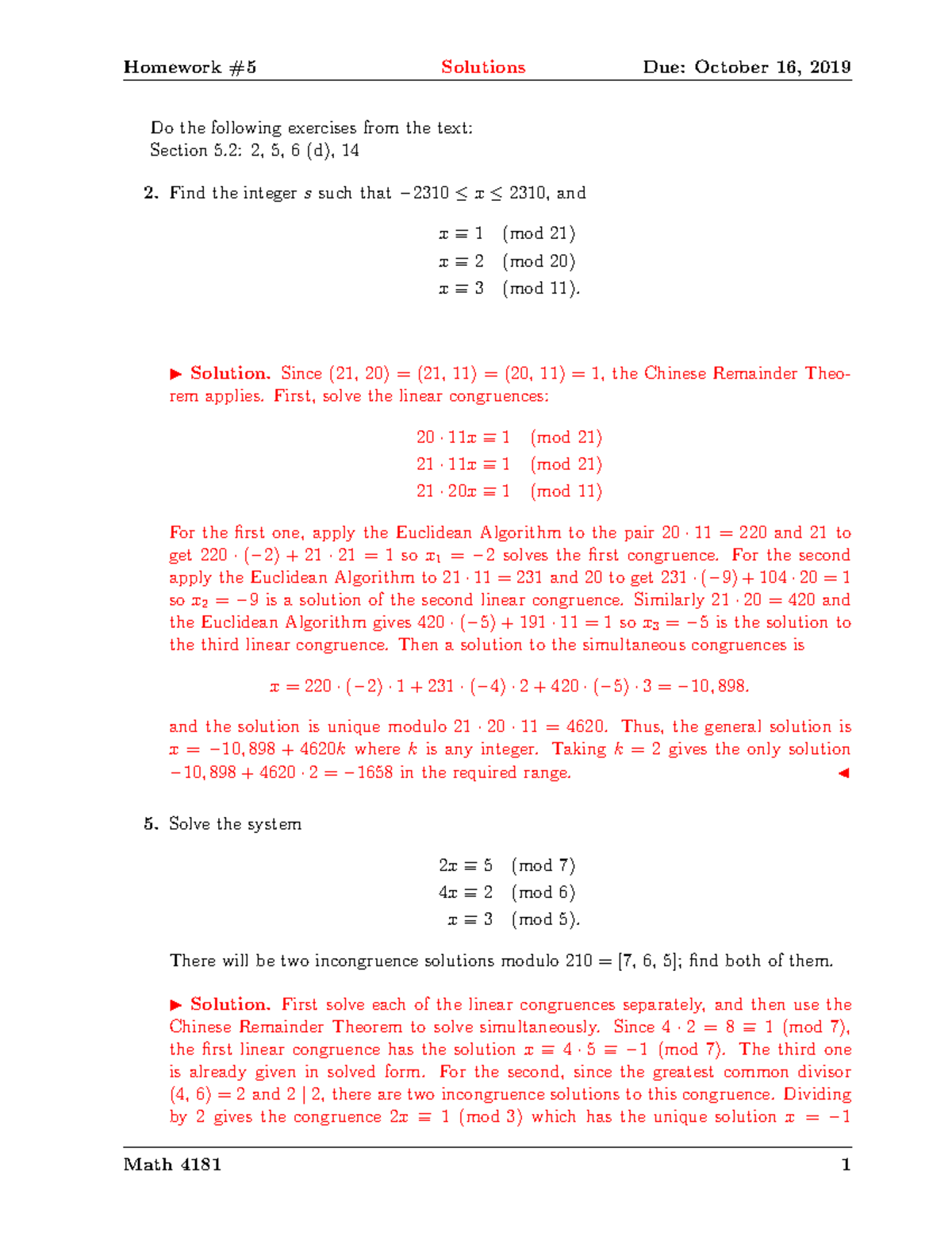 4181f19ps5a - Lecture notes 1 - Do the following exercises from the ...