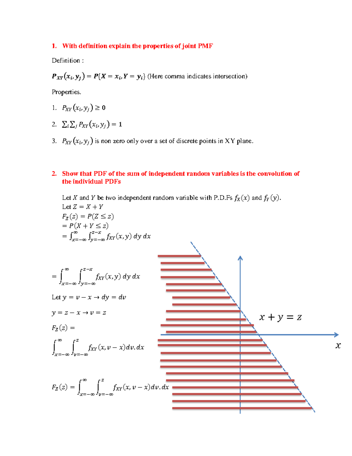 QA 4 - Prof. Vijay - 1. With definition explain the properties of joint ...