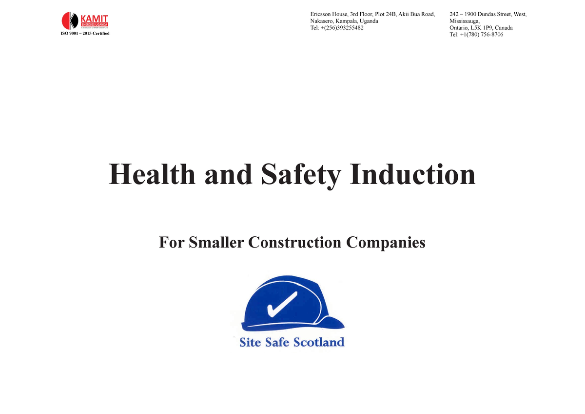 QHSE induction - i need to study much about health and safety - ISO ...
