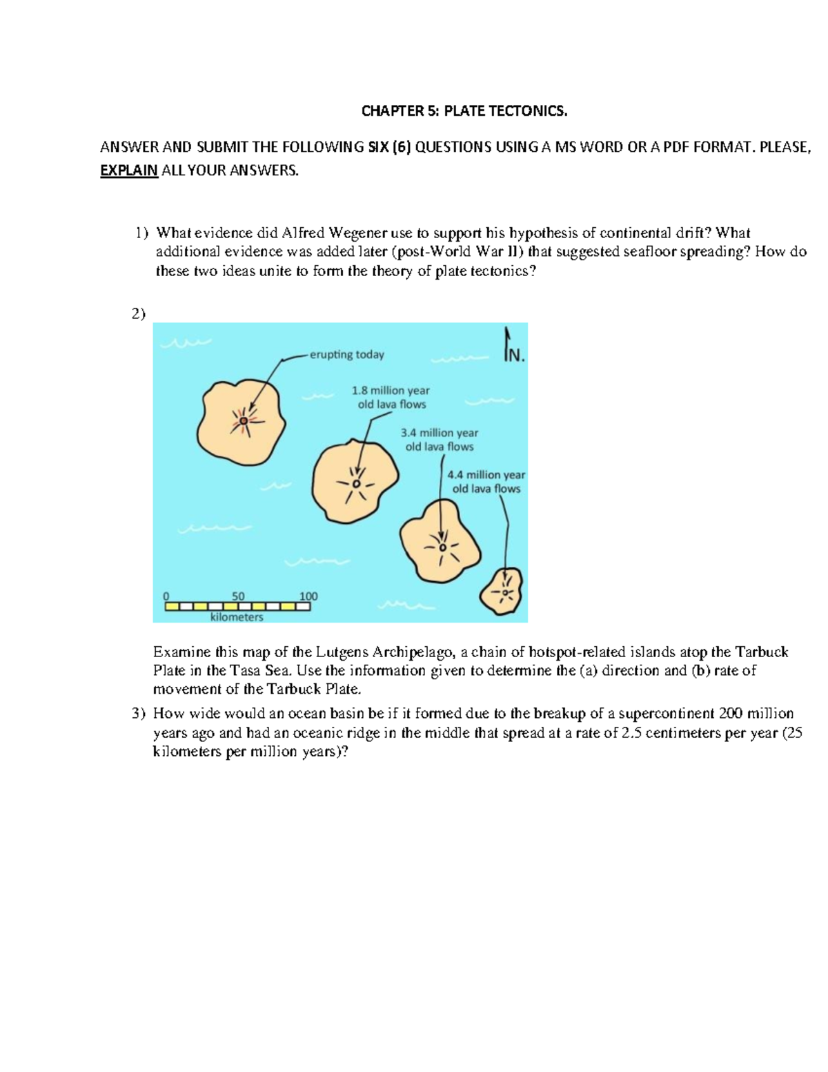 Assignment+5-1 - None - CHAPTER 5: PLATE TECTONICS. ANSWER AND SUBMIT ...