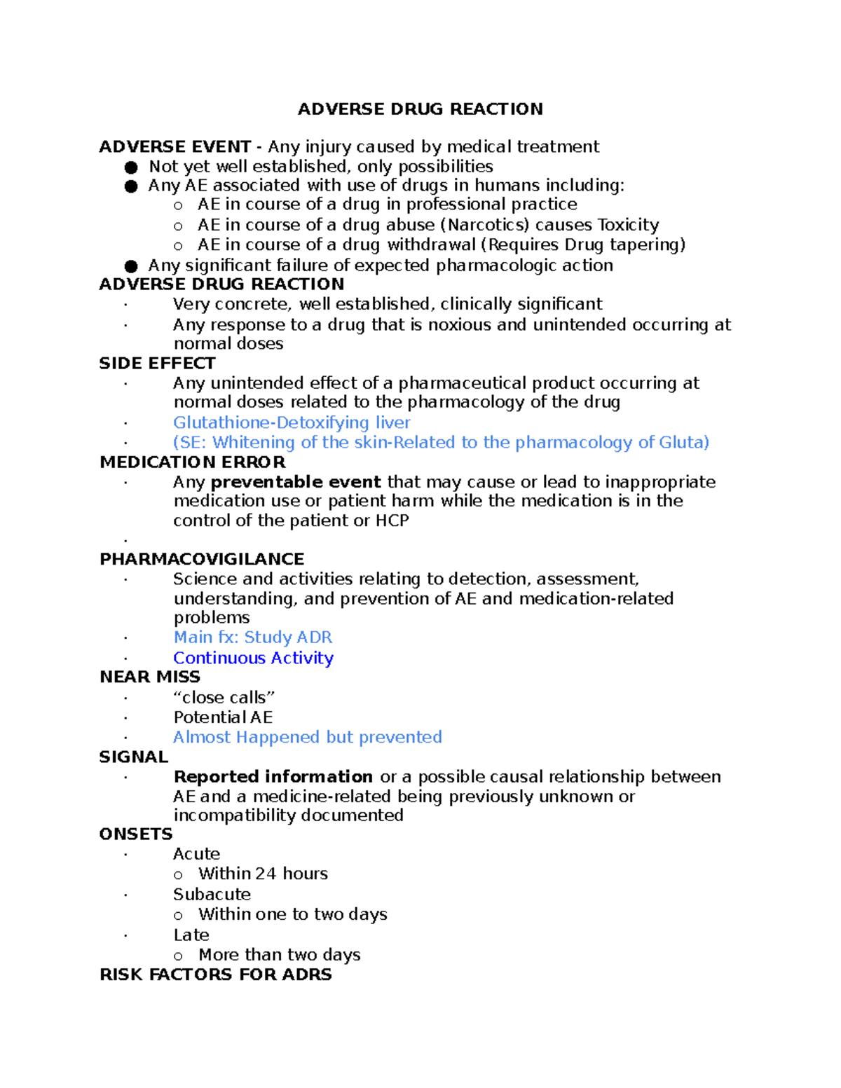 Adverse Drug Reaction - ADVERSE DRUG REACTION ADVERSE EVENT - Any ...