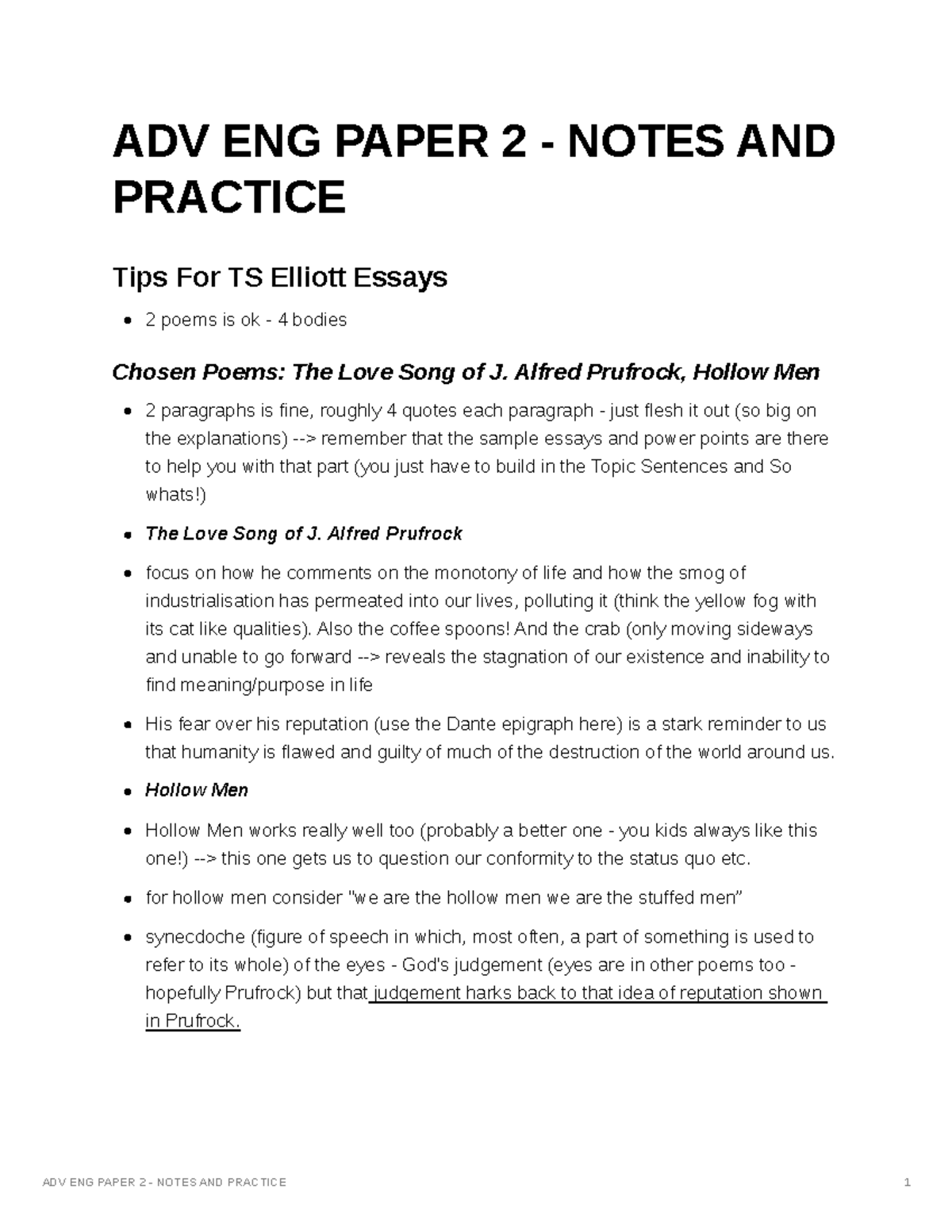 ADV ENG Paper 2 - ADV ENG PAPER 2 - NOTES AND PRACTICE Tips For TS ...
