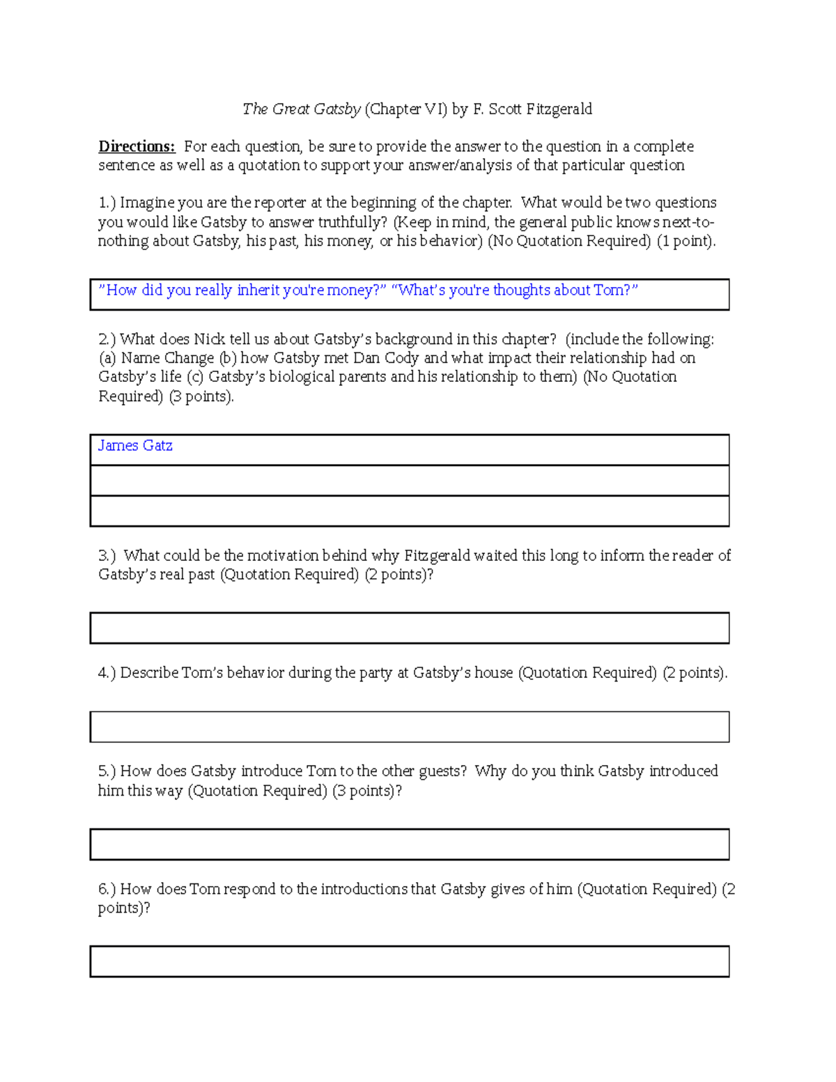 Carter Hawes - Fitzgerald, F. Scott - The Great Gatsby - Reading ...