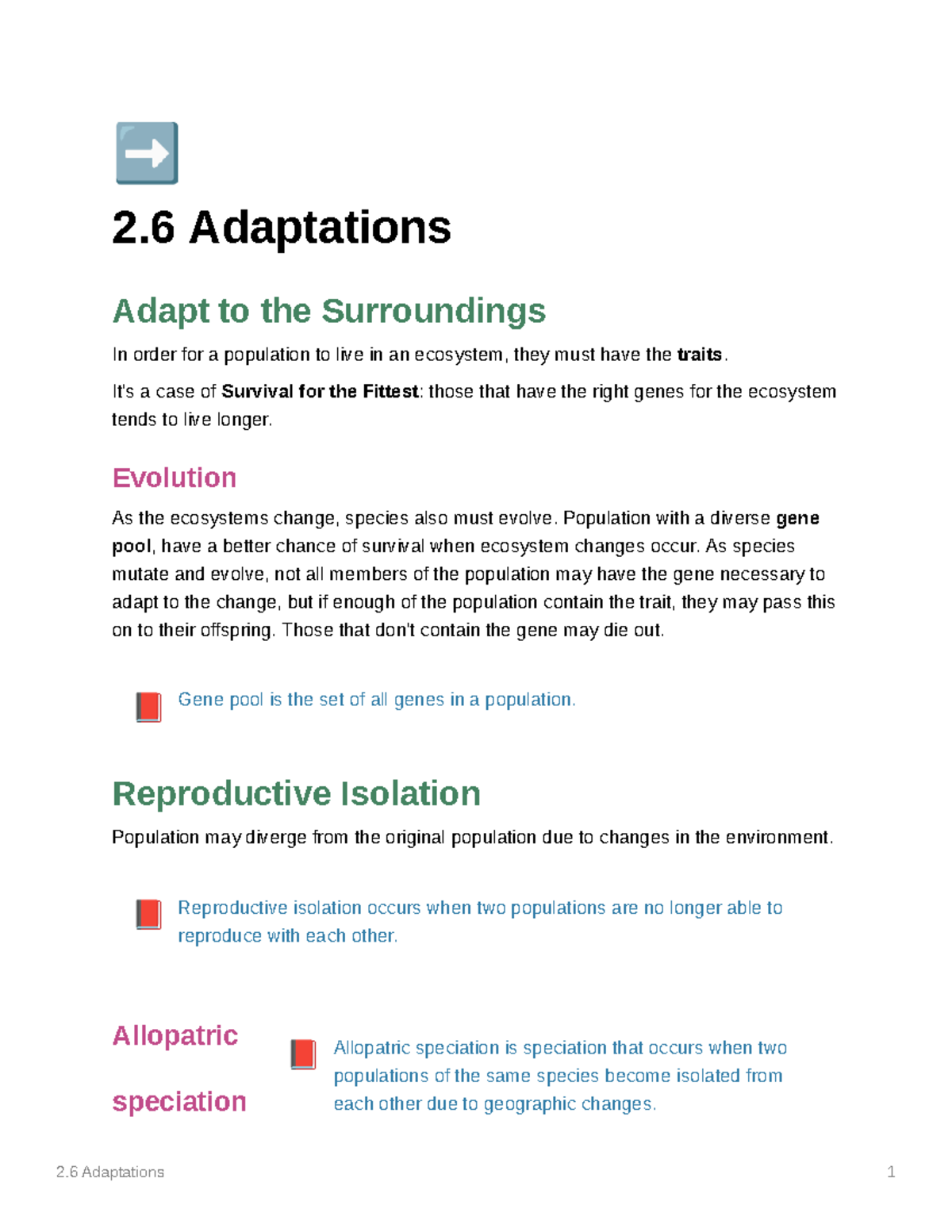 Species Adaptations - 2 Adaptations 1 2 Adaptations Adapt to the ...
