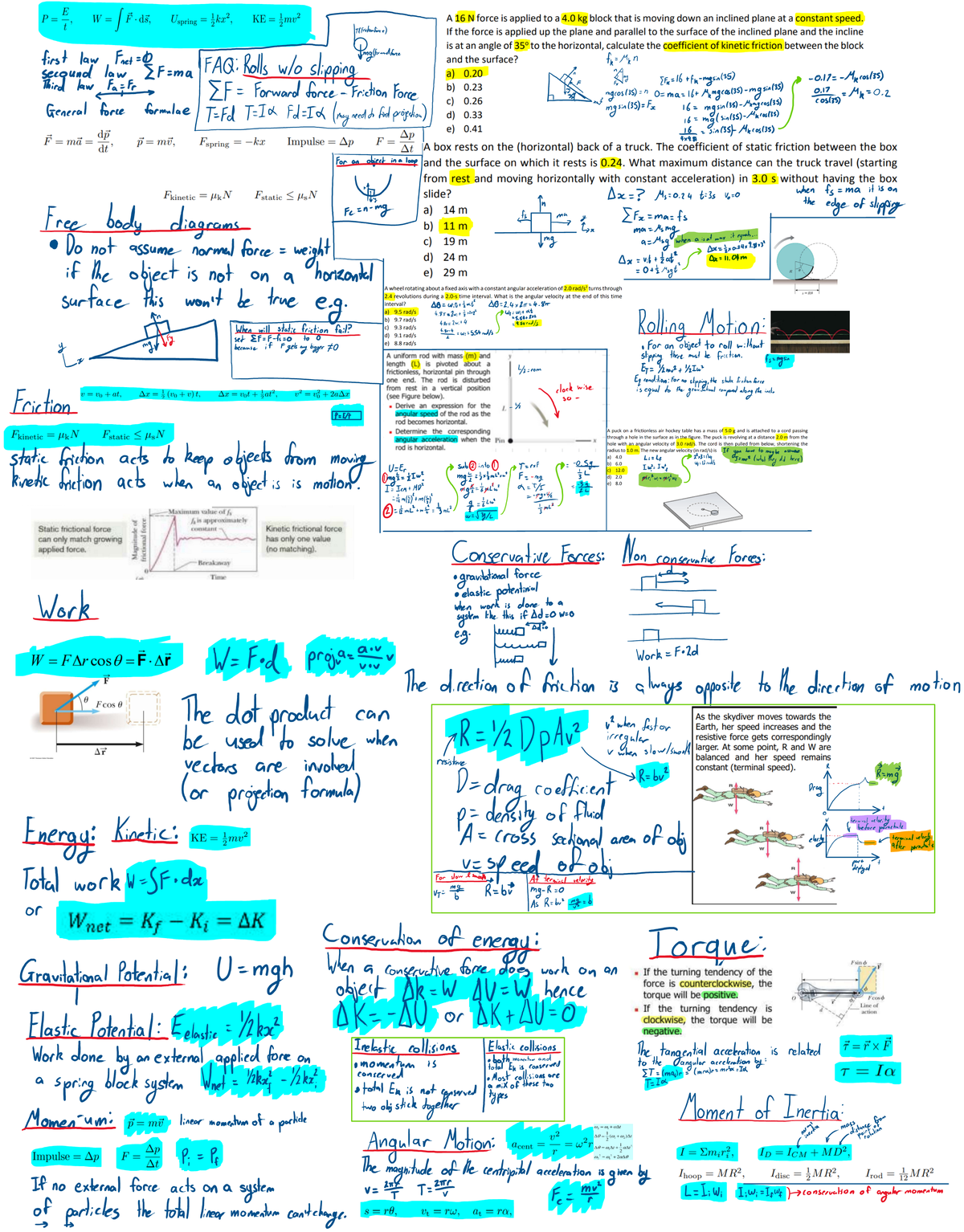 Phys cheat sheet 1 - Coallated Notes. - Engineering Physics A ...
