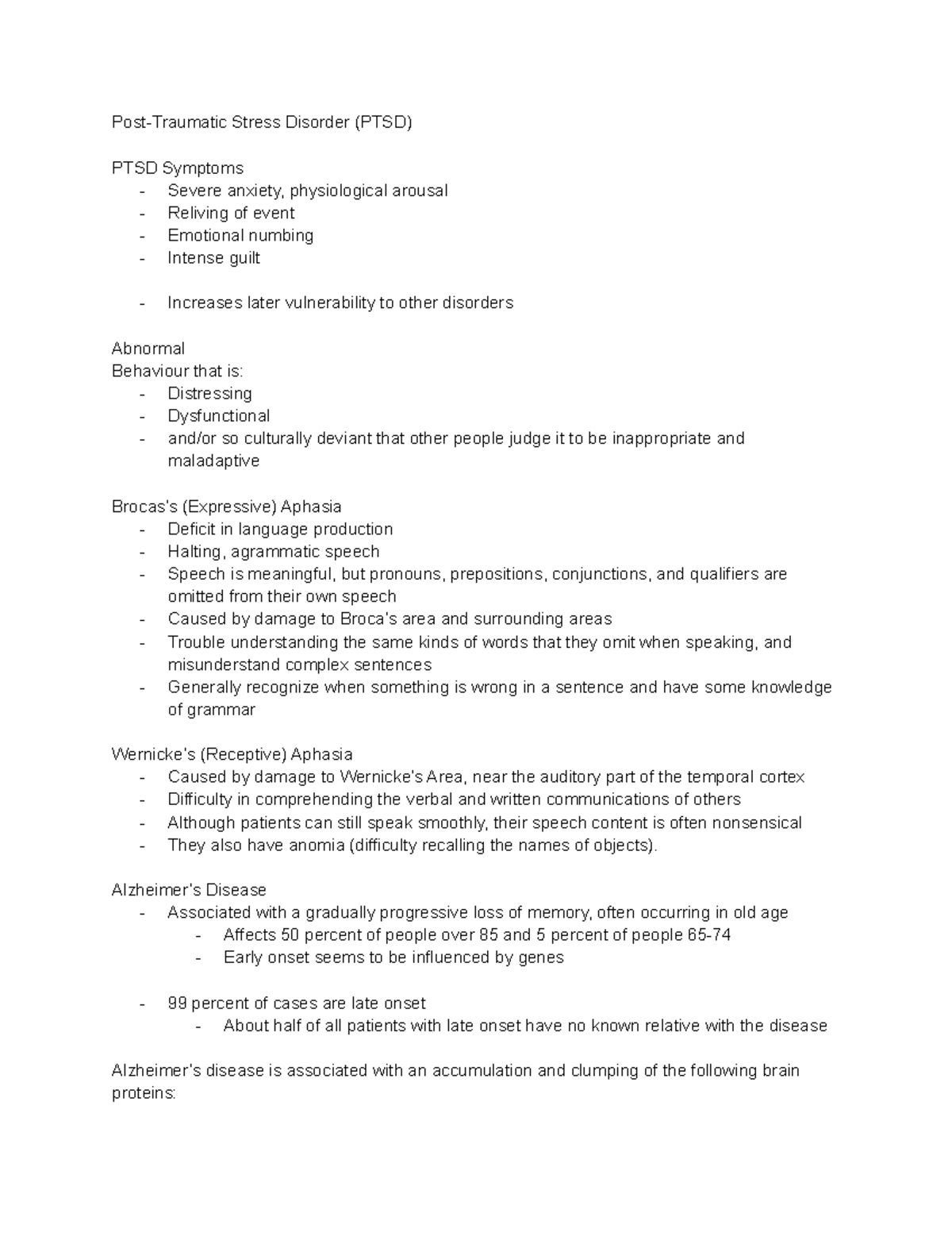 Study Notes 5 - Dr. Peter Papadogianis - Post-Traumatic Stress Disorder ...