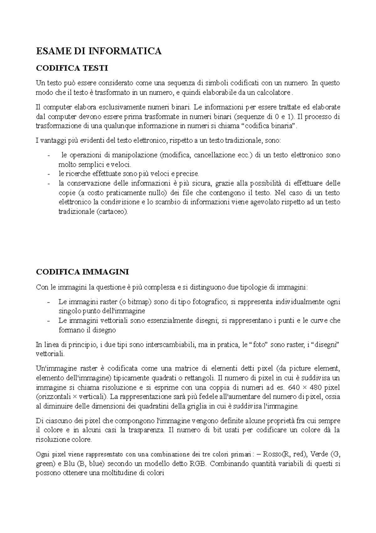 Esame DI Informatica Università Uninettuno - ESAME DI INFORMATICA ...