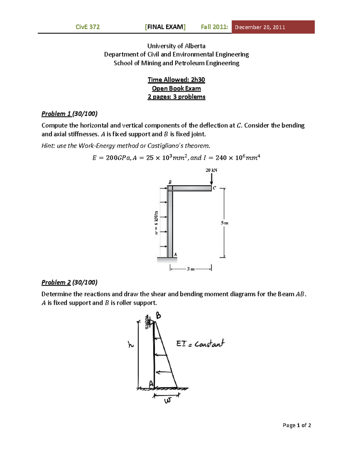 Exam 20 December 2011 Questions And Answers Warning Decodescan Unexpected Mcu Data