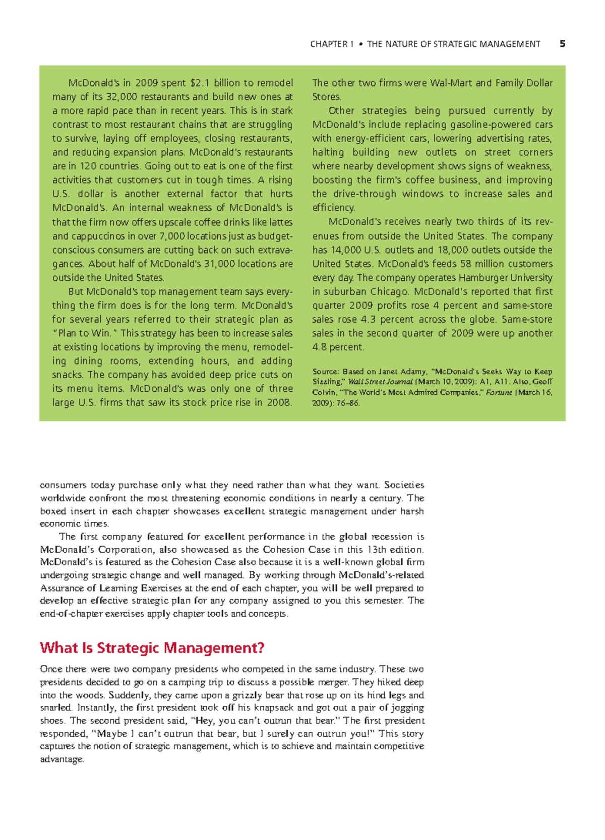 Strat Man M1-book - CHAPTER 1 • THE NATURE OF STRATEGIC MANAGEMENT 5 consumers today purchase ...