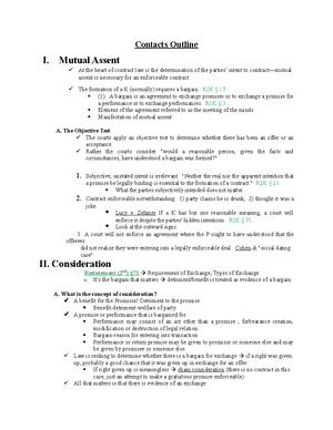 Contracts-Essay-Outline - Contracts Essay Outline & Exam Grid 1. Step 1 ...