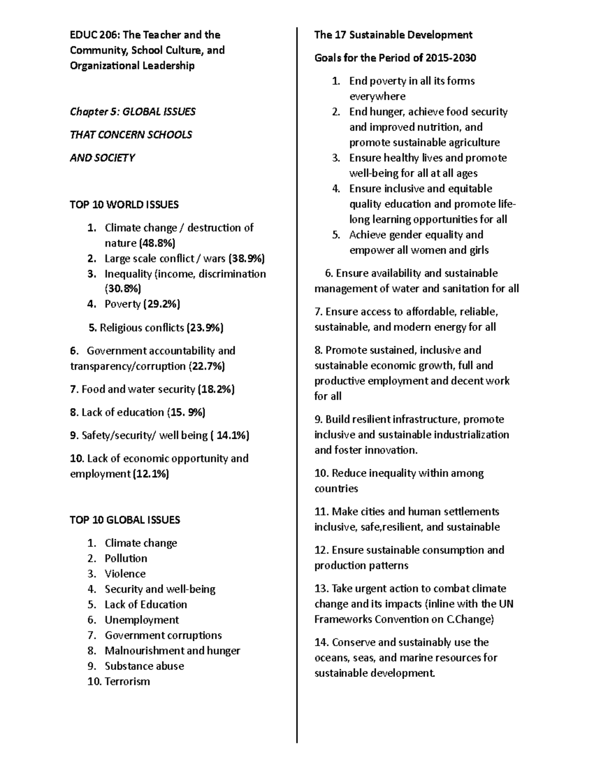 EDUC 206 C5 - Digital Notes - EDUC 206: The Teacher and the Community ...