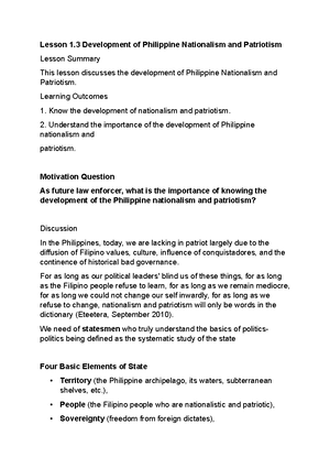 Lesson 1.2 Character Formation - Lesson 1: Elements, Types, and ...