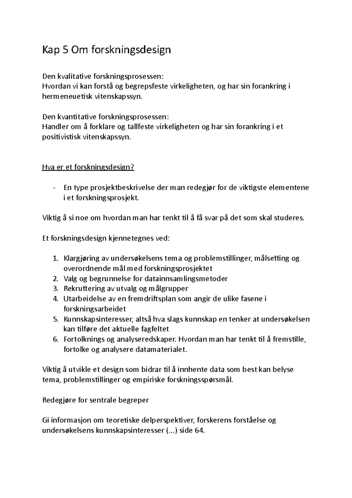 Kap 5 Om forskningsdesign og undersøkelsesdesign i vitenskapsteori for ...