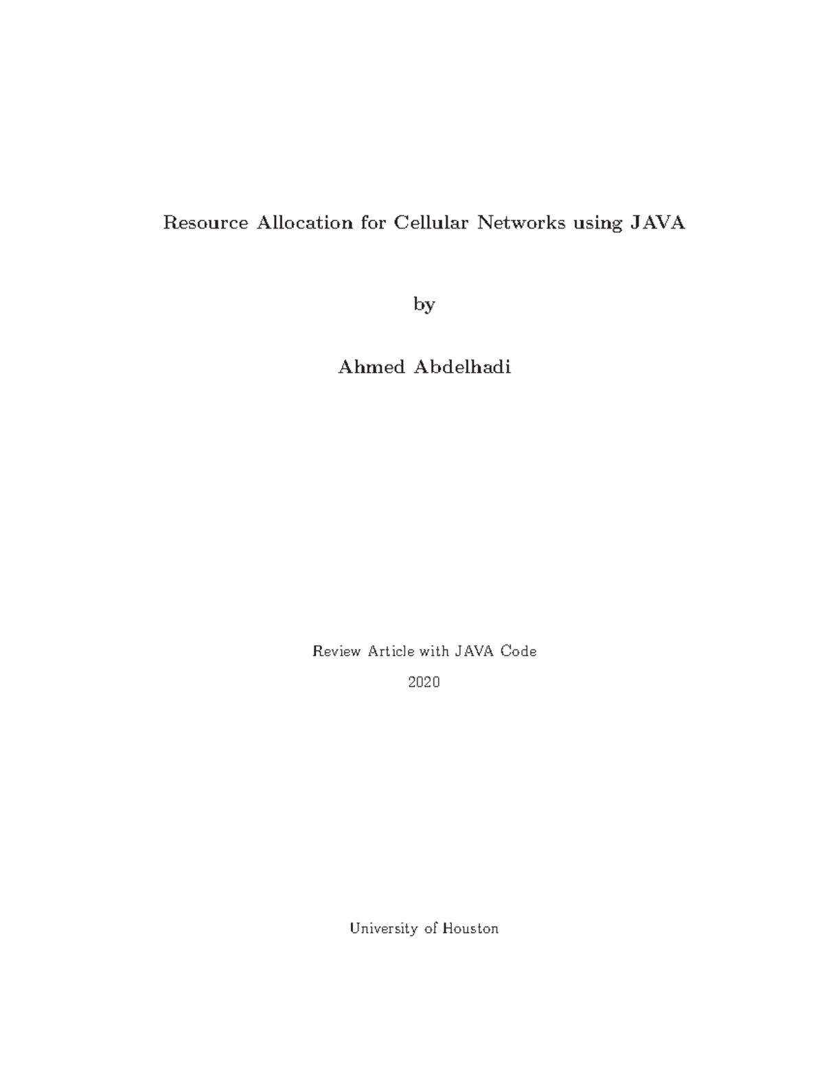 JAVA NOTES For Practise Resource Allocation For Cellular Networks java-notes-for-practise-resource-allocation-for-cellular-networks