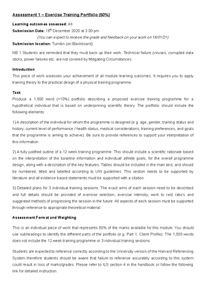 General Principles of Exercise Prescription - Assess and set client’s ...