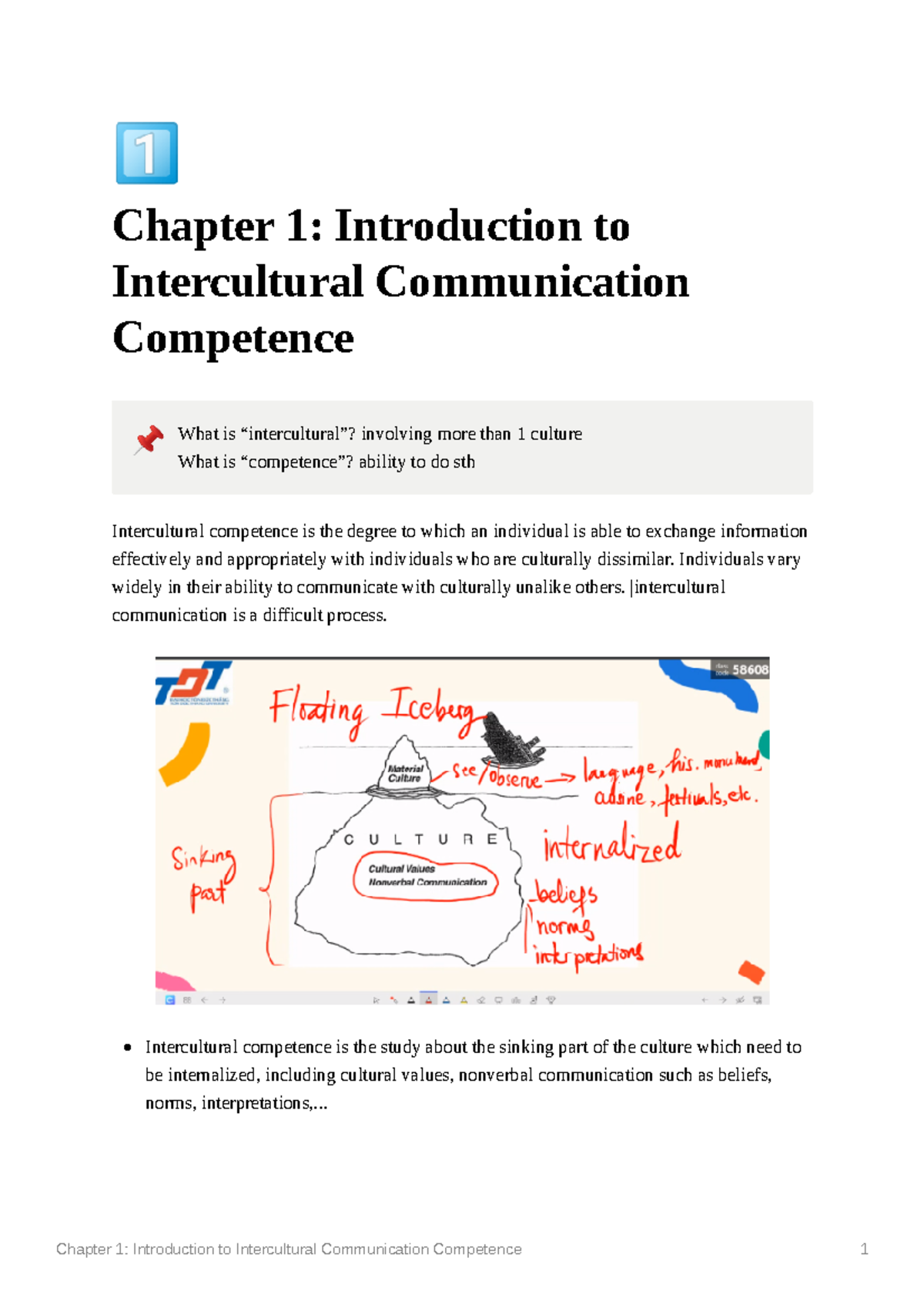 Chapter 1 Introduction To Intercultural Communication Competence