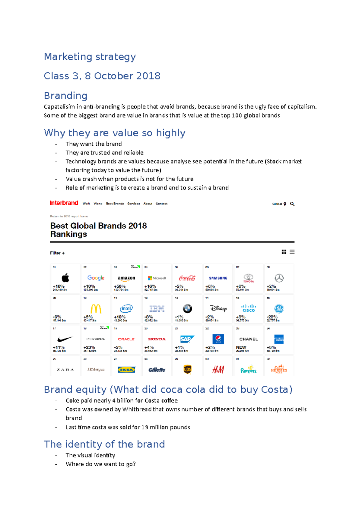 Marketing strategy, 3rd Class - Marketing strategy Class 3, 8 October ...