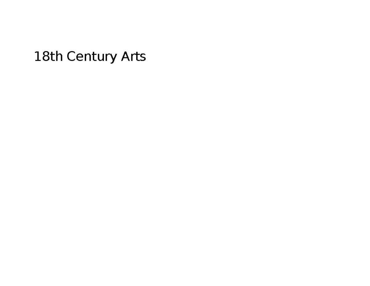 M2 Assignment History - 18th Century Arts Artist/Composer Title of Work ...