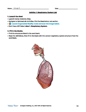 Chapter 1 Post Lab Assignment (Orientation to the Human Body) - Chapter ...