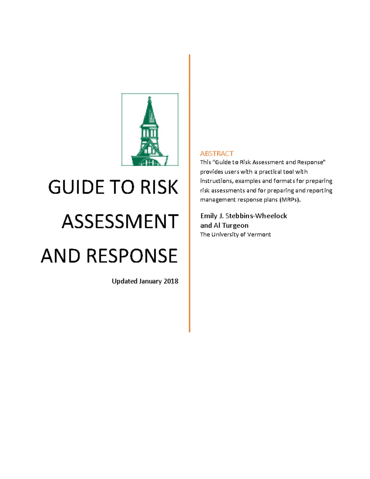 Guide to Risk Opportunity Assessment Response - GUIDE TO RISK ...