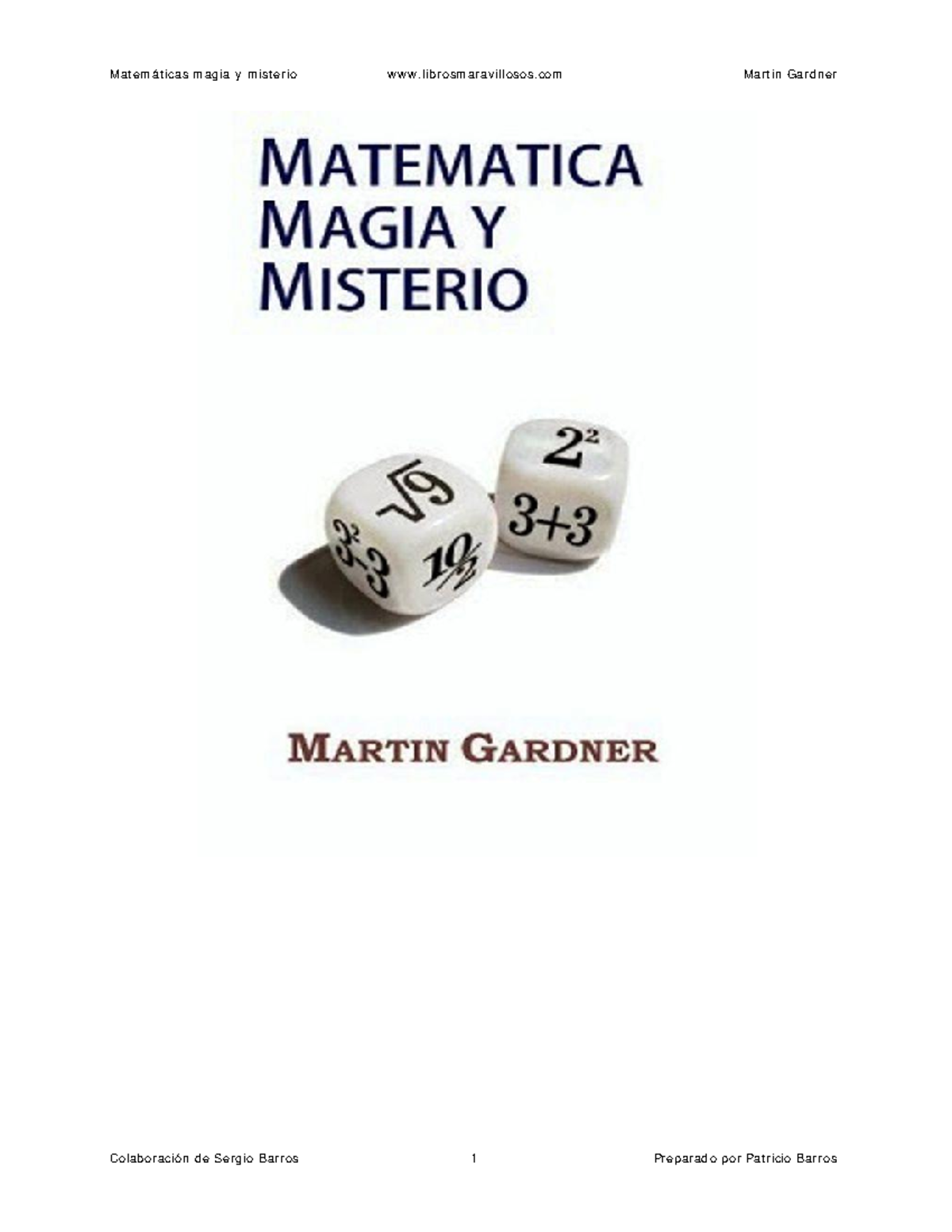 Matematica magia y misterio - Martin Gardner - Reseña Magia matemática ...