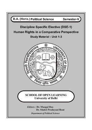 FTP 1 - Feminism Sem 6 PYQ of DSE (DU) - Political science - Studocu