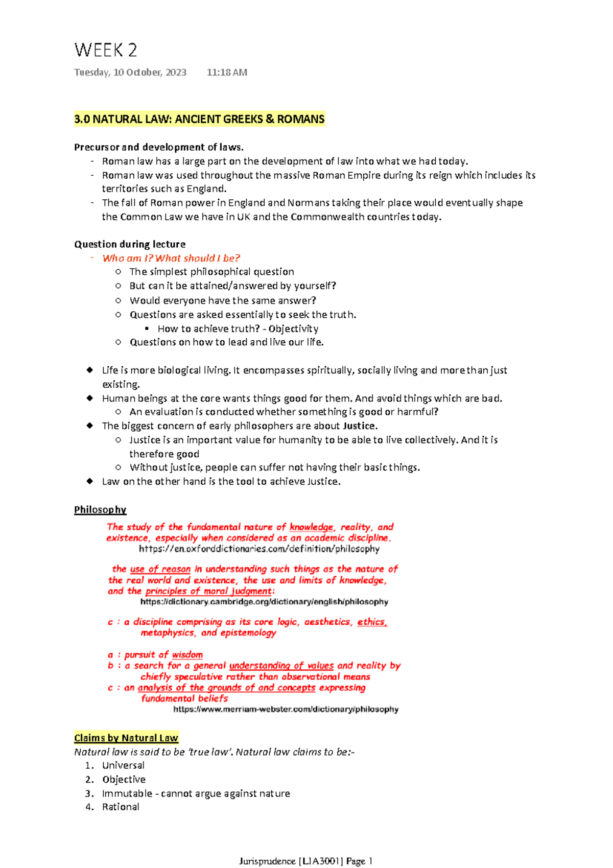 Natural law theory - 3 NATURAL LAW: ANCIENT GREEKS & ROMANS Precursor ...