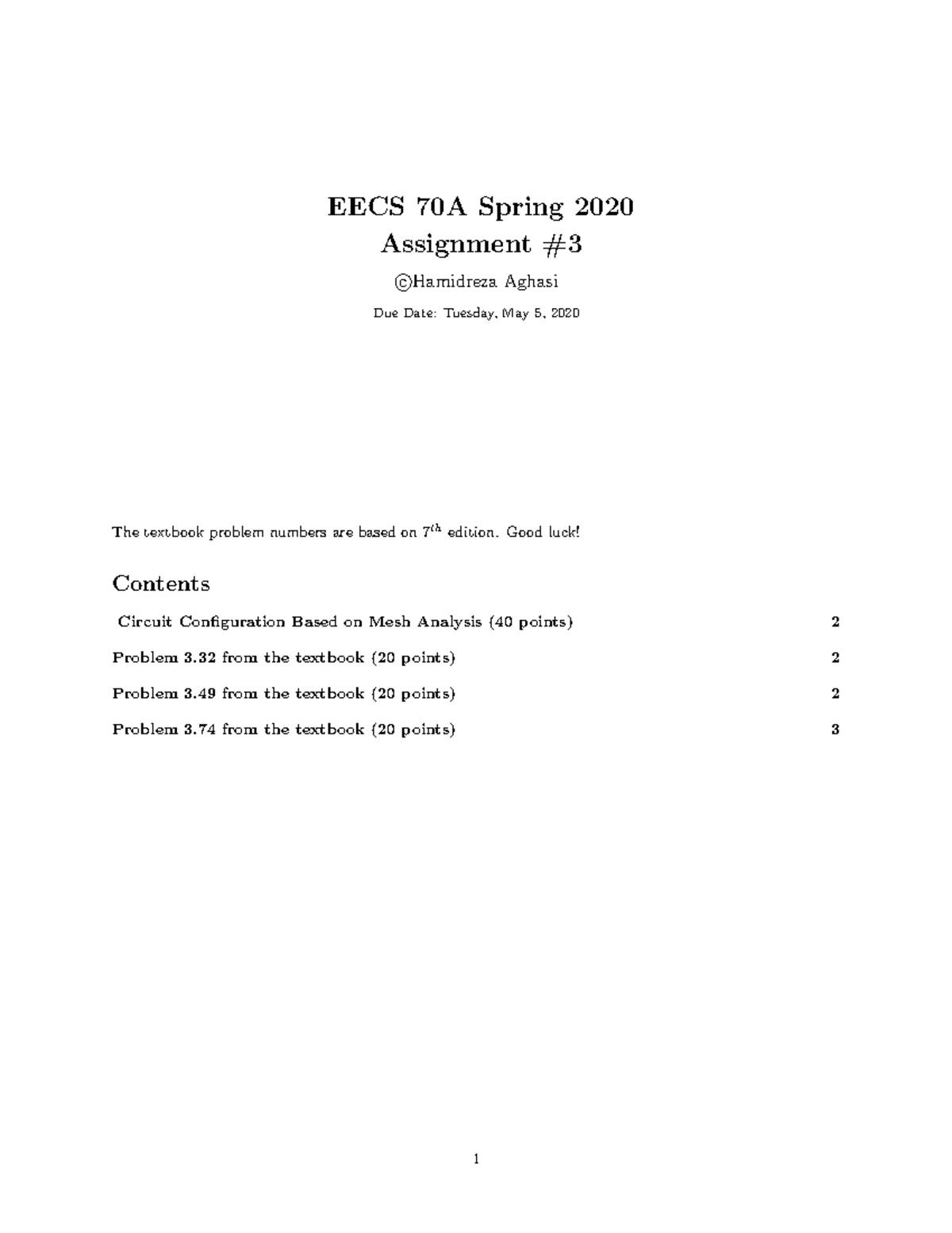 HW 3 - EECS 70A Spring 2020 Assignment ©cHamidreza Aghasi Due Date ...