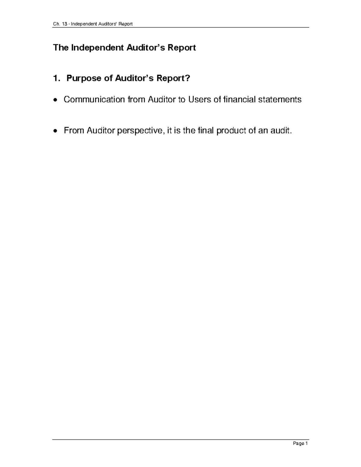 02 Independent Auditor's Report 2018 , 2019 - Ch. 13 - Independent ...