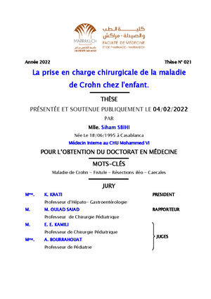 These 20-La polypose nasosinusienne expérience du service ORL - Année ...