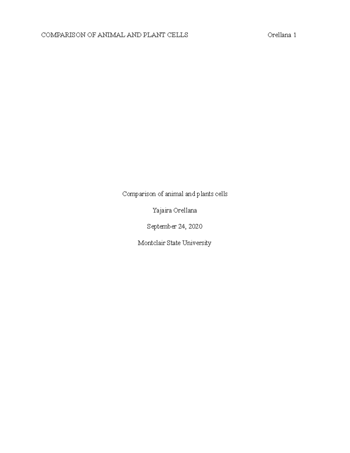 Animal and plant cell lab - Comparison of animal and plants cells ...