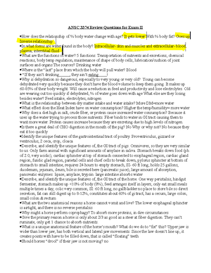 Ansc Final 2021 - Final Exam review 2020 Exam1: Define, or give an ...