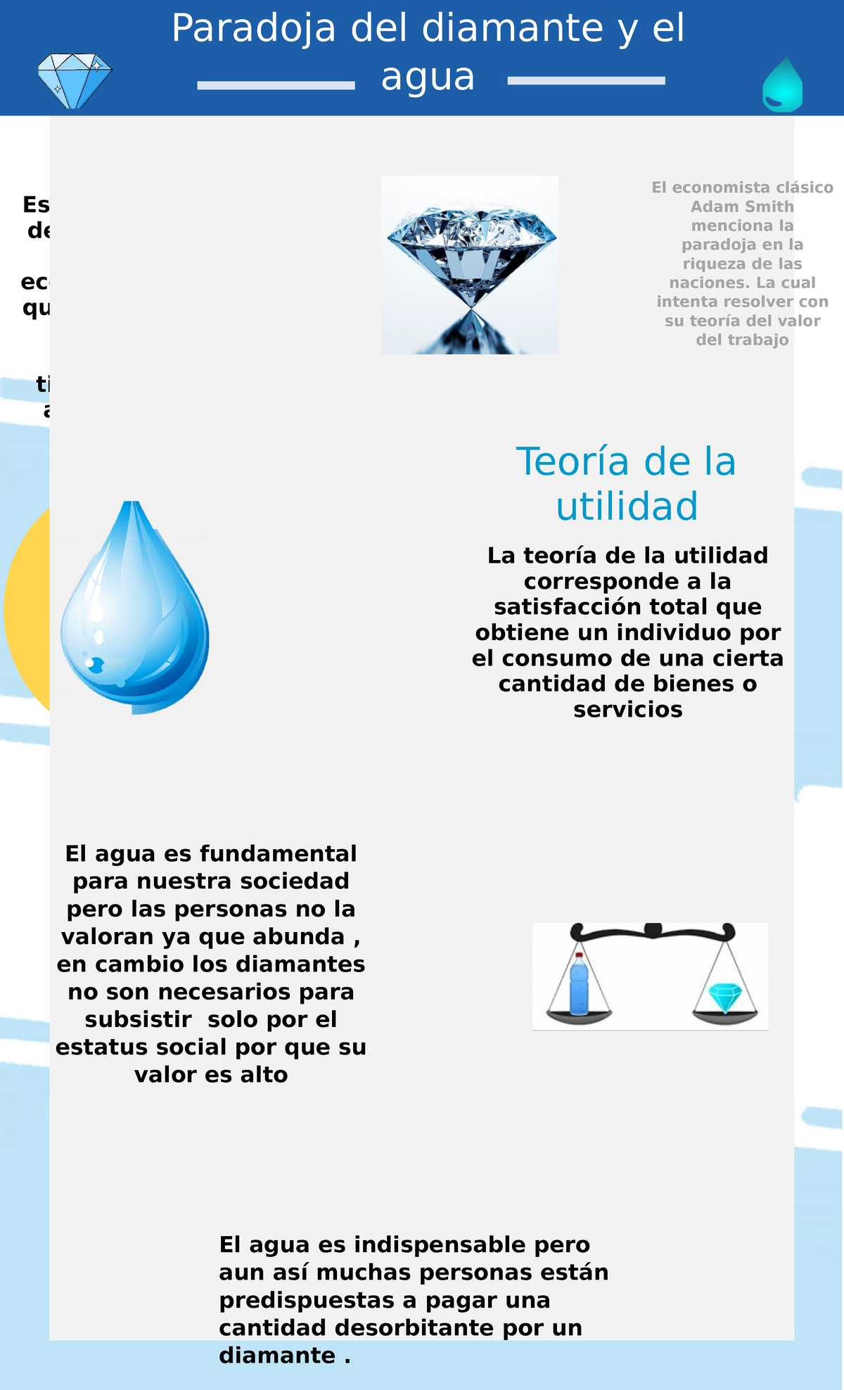 Paradoja del diamante y el agua - Es una paradoja dentro de la economía ...