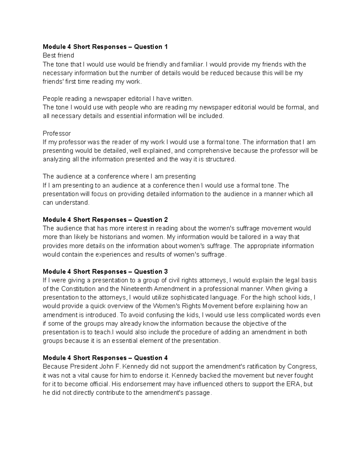4-2 Module Four Short Responses..... - Module 4 Short Responses ...