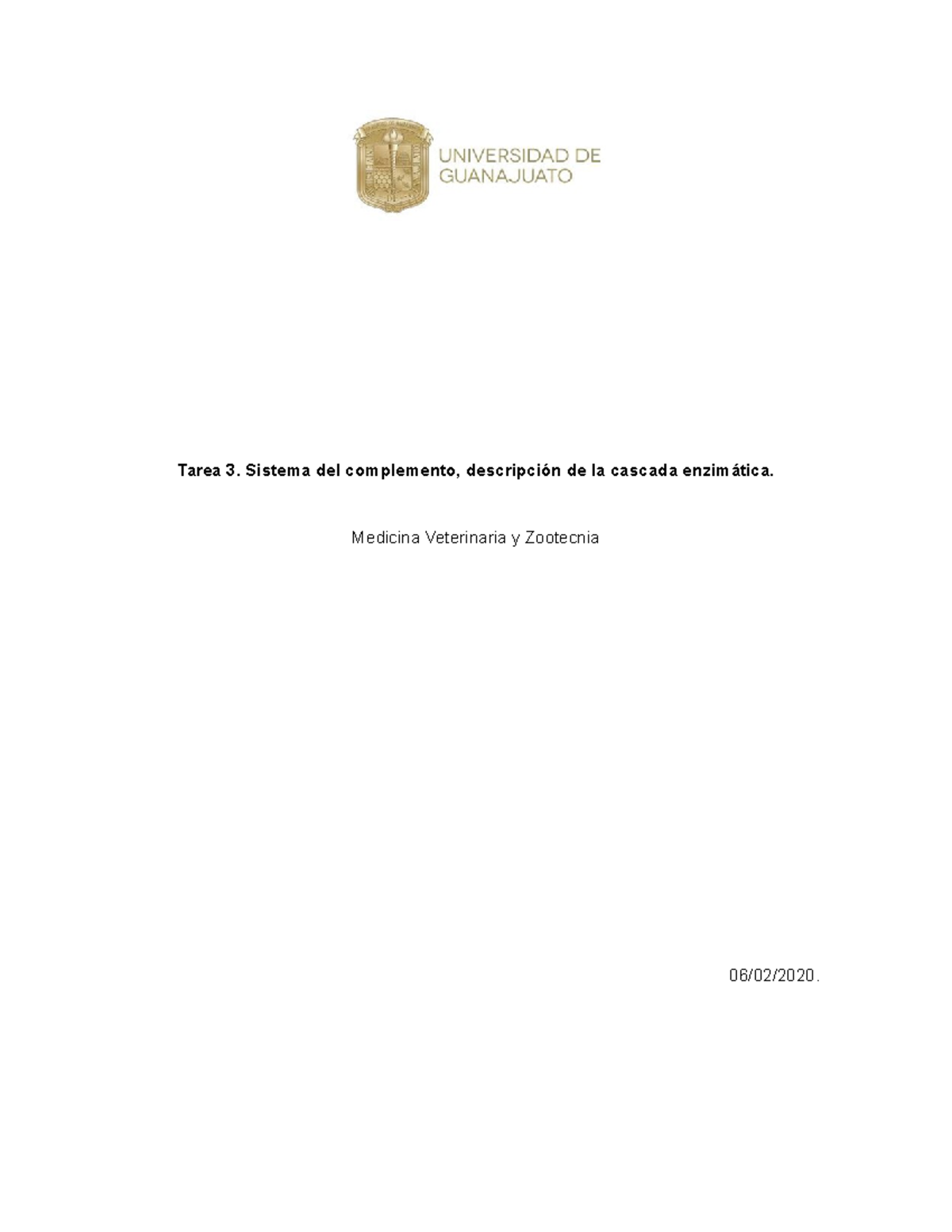 sistema de complemento - Tarea 3. Sistema del complemento, descripción ...