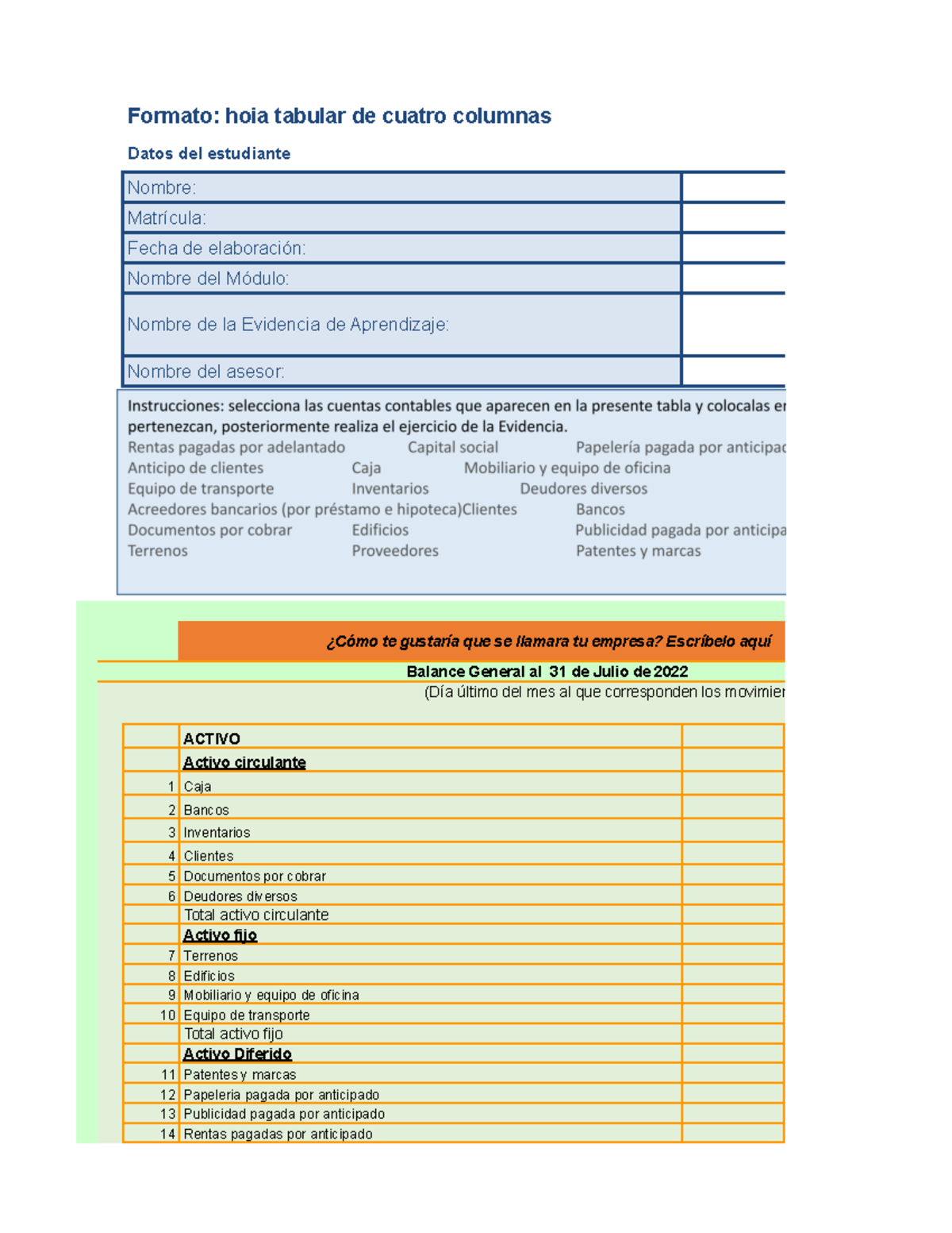Morales Paulina Balance.xlsx - Balance con hoja tabular Format ...
